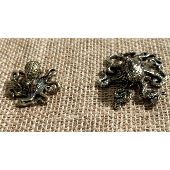 Accents | Metal Octopus Miniature Figurine Set Aquatic Coastal Ocean ...